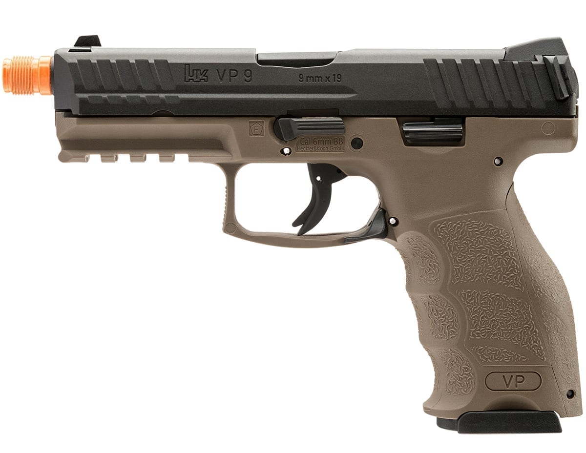 HK VP9 Airsoft GAS Blowback Pistol FDE (Flat Dark Earth) Umarex ...